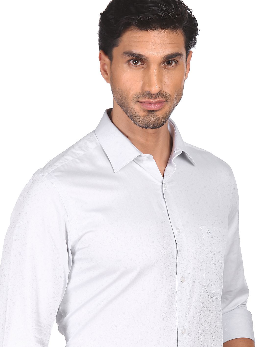 Buy Arrow French Placket Self Design Formal Shirt - NNNOW.com